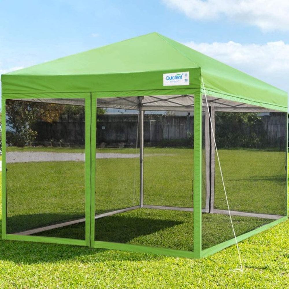 Quictent 8x8 Pop Up Canopy with Netting, Screen Tent, 4 Sandbags
